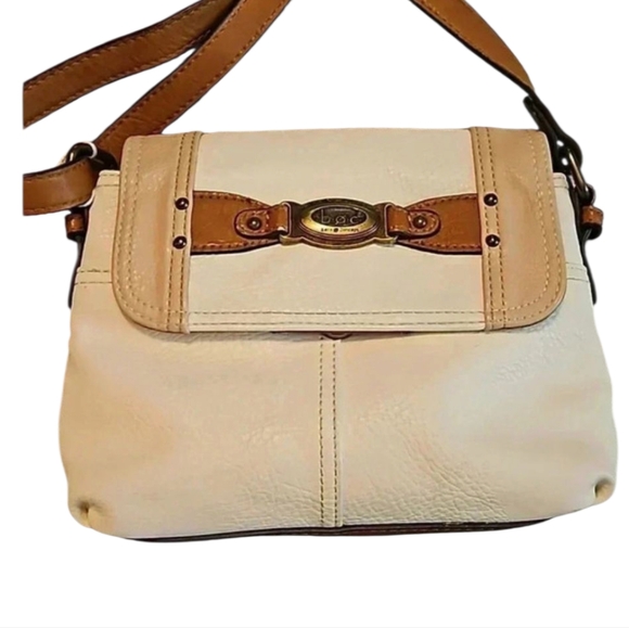 boc | Bags | Boc Born Concepts Cream And Brown Leather Shoulder Bag ...